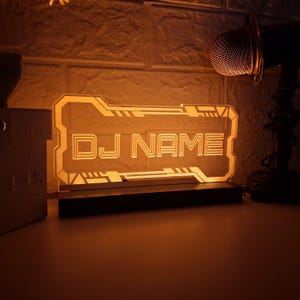 Custom DJ Name Sign, Personalized Dj Gift, Dj Logo Design, Dj Lights ...