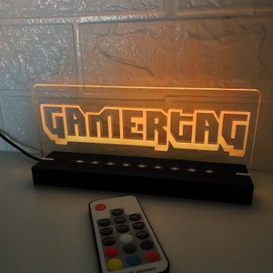 Personalized Gamertag Light Sign,custom Gamertag Sign,personalized ...