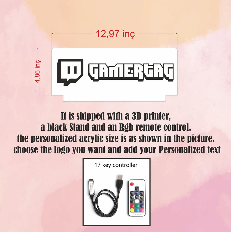 Personalized Gamertag Light Sign,custom Gamertag Sign,personalized ...