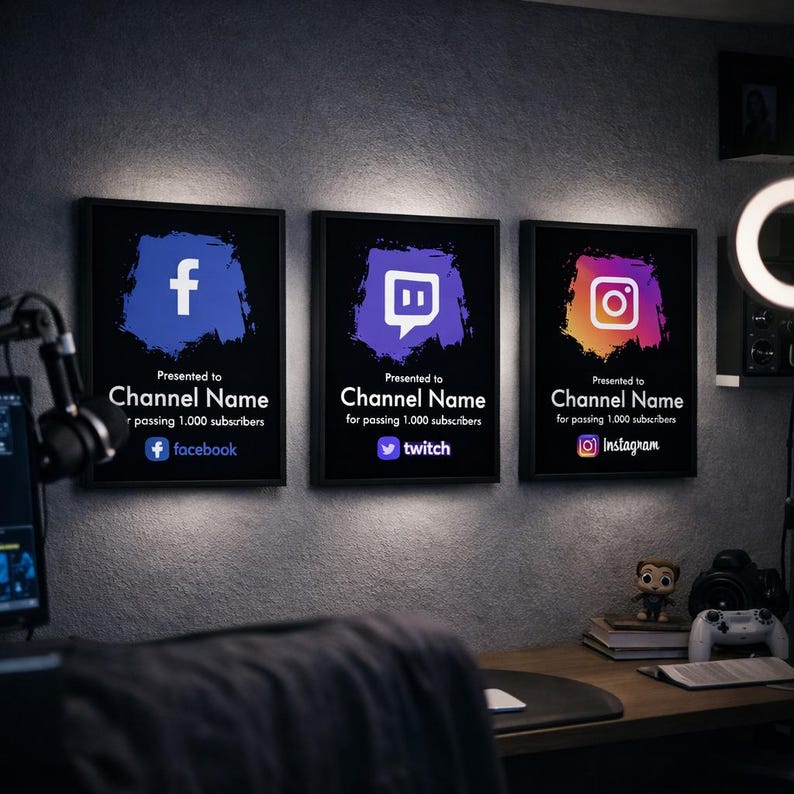 Personalized Social Media Achievement Plaque, Custom Creator Milestone ...
