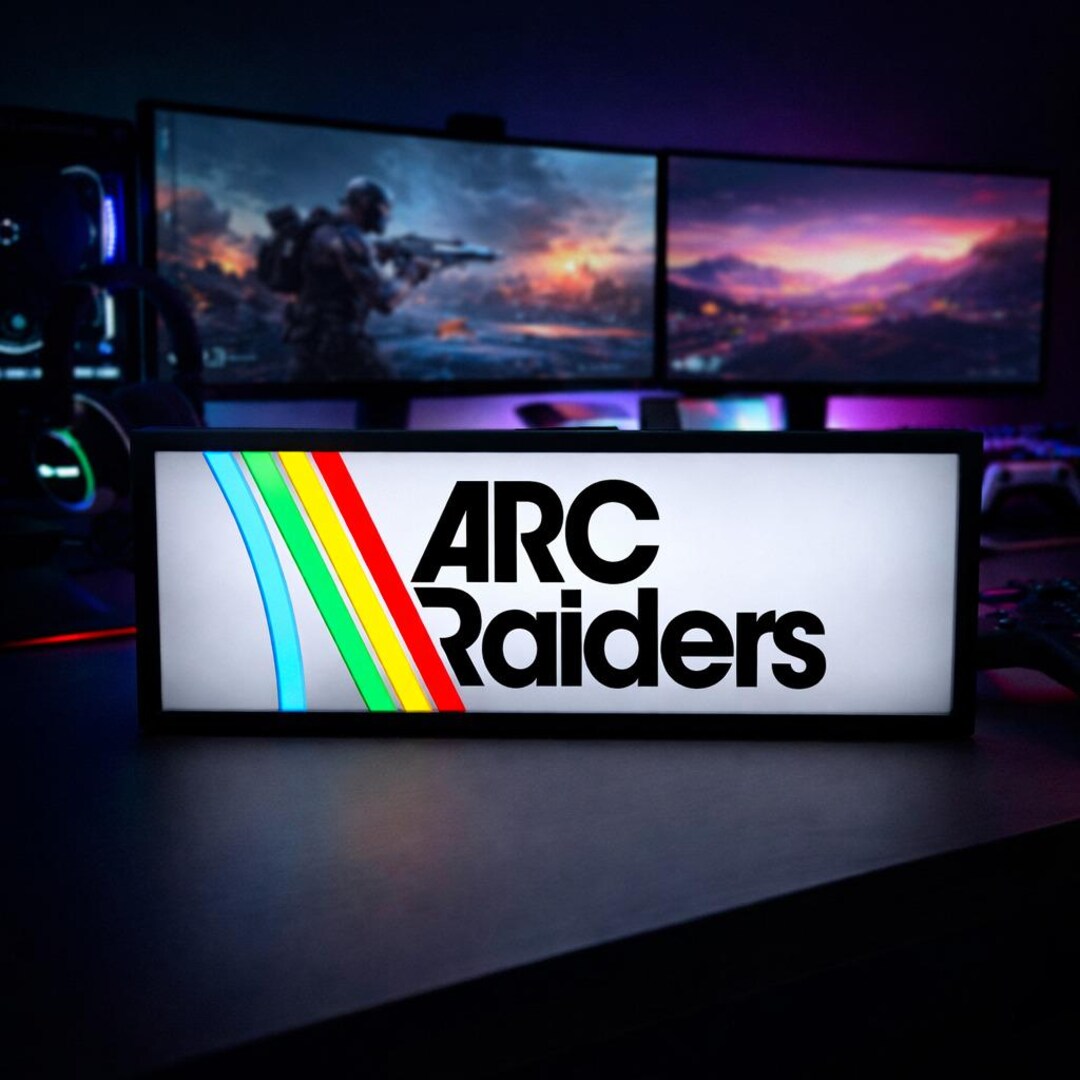 Custom ARC Raiders Inspired LED Light Box | Gamer Room Desk Decor | Sci ...