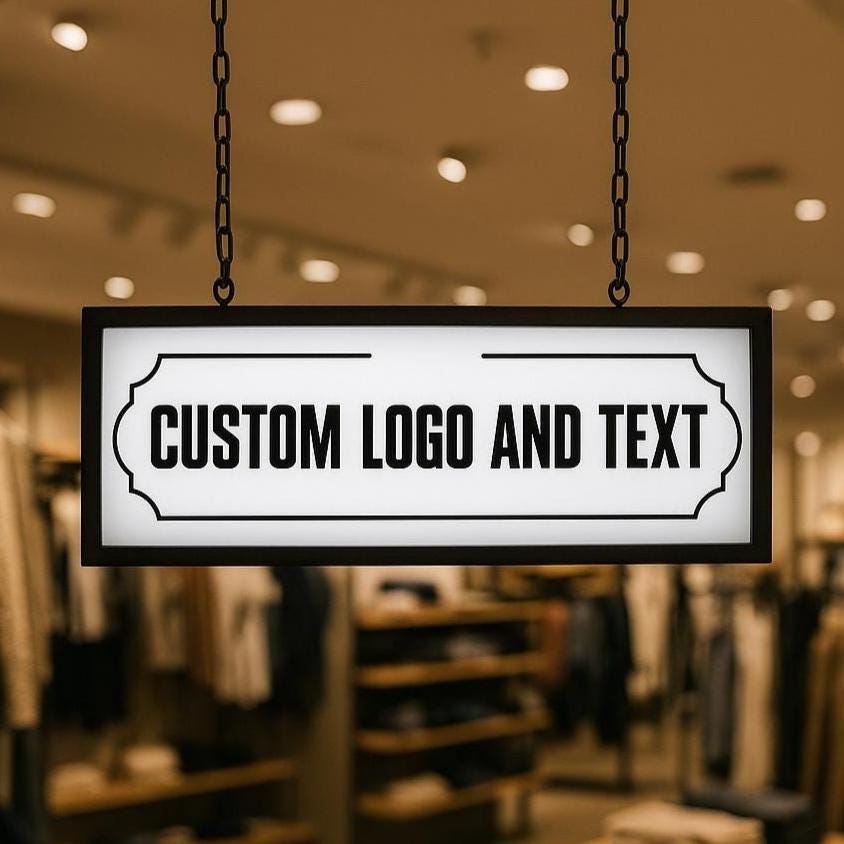 Custom Lightbox Sign – Personalized LED Store Sign With Your Logo ...