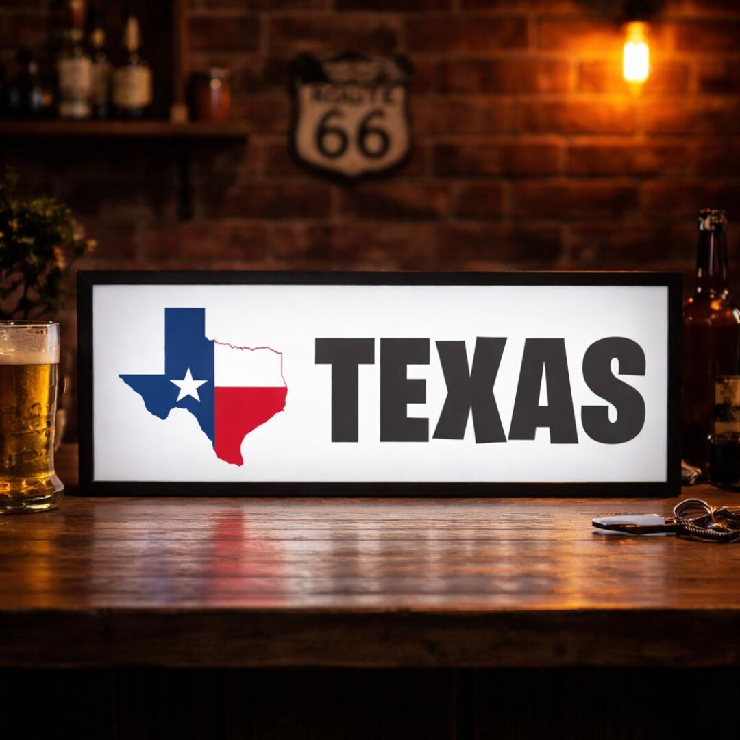 Texas Light Box – Custom Texas State LED Sign, RGB Lighted Wall Decor ...