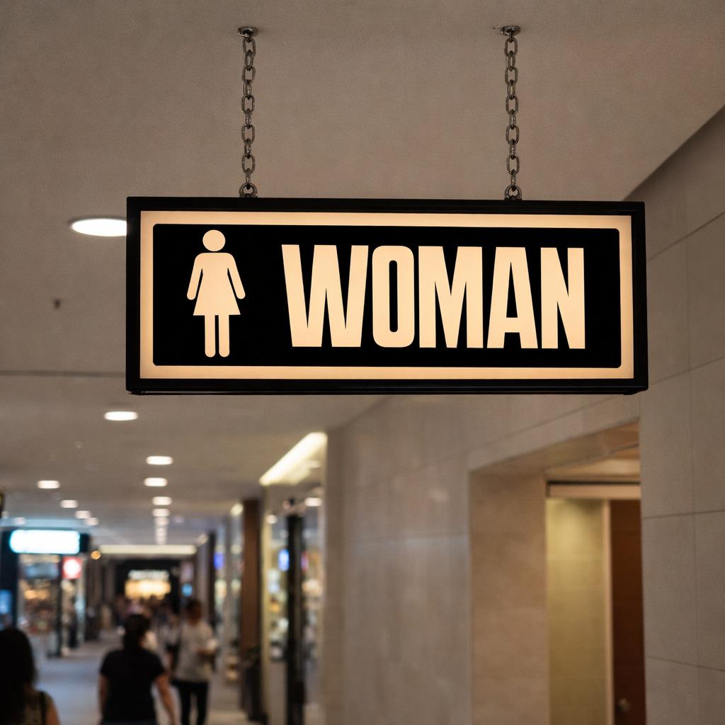 Lighted Restroom Sign | LED Bathroom Sign | Modern Toilet Wall Sign ...