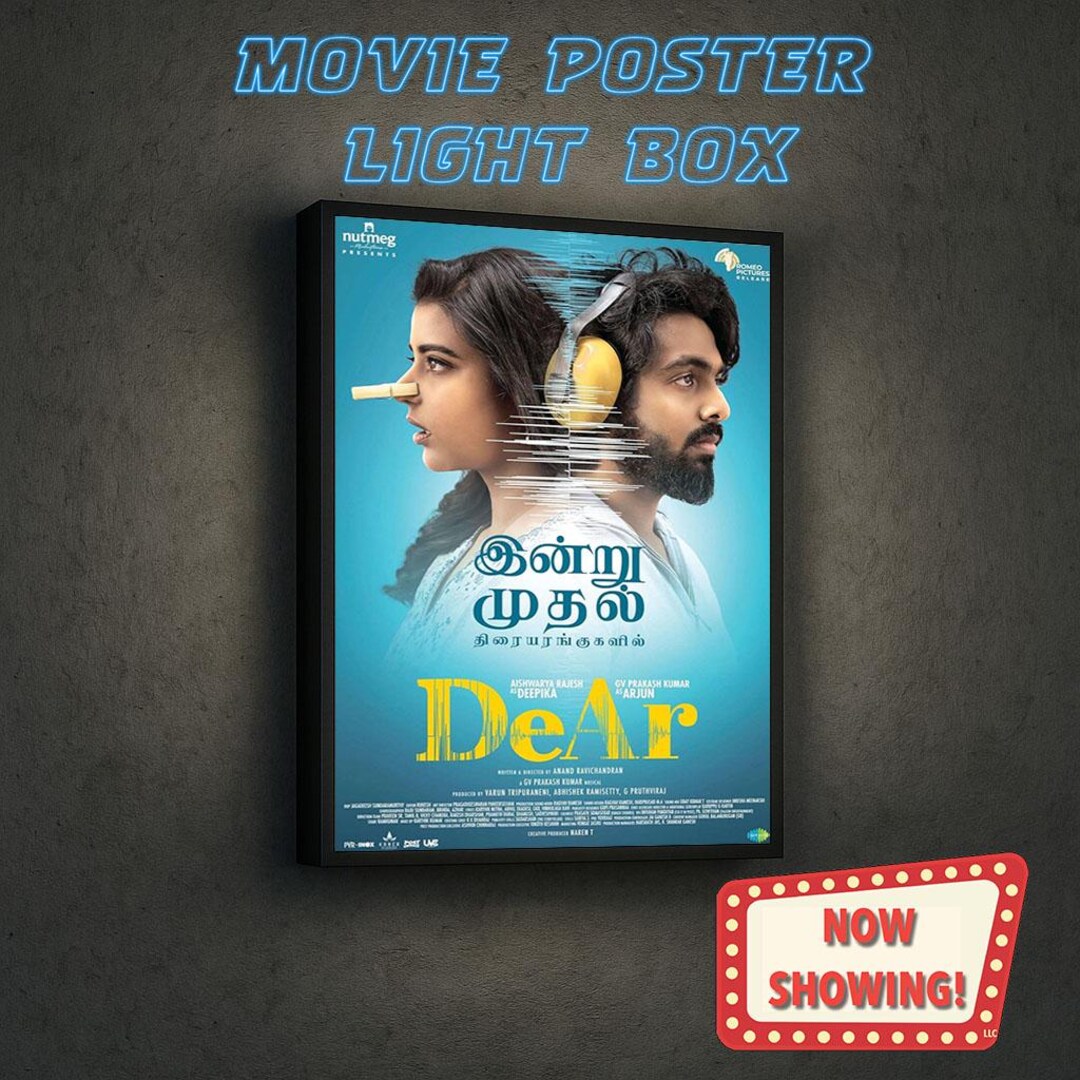 Custom Movie Poster Light Box -personalized LED Poster Frame,black Wood ...
