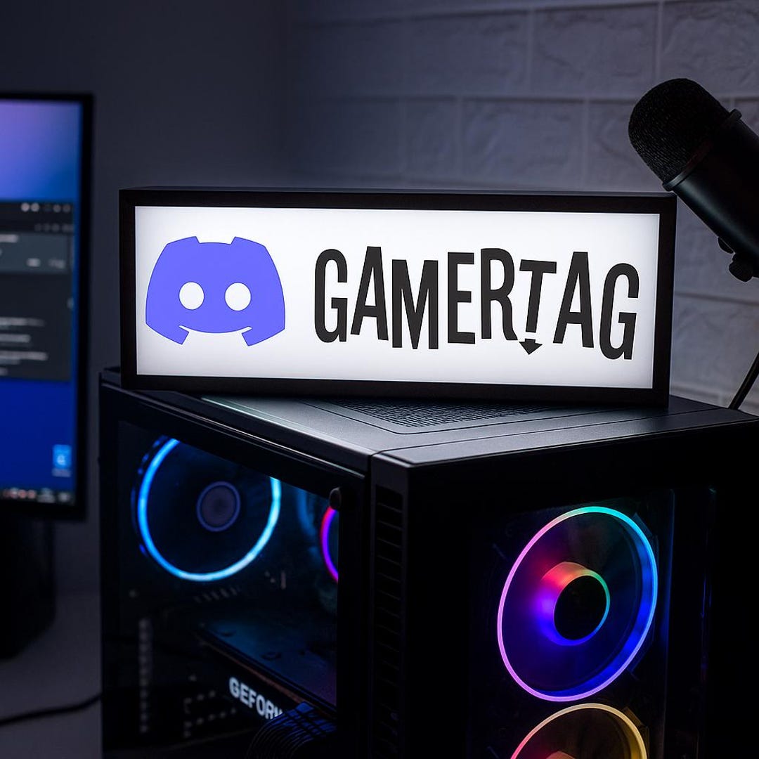 Custom Gamertag Light Box - Personalized Gaming Room LED Sign – Channel ...