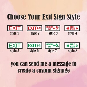 Led Exit Sign – Illuminated Exit Sign for Businesses, Office, Garage ...