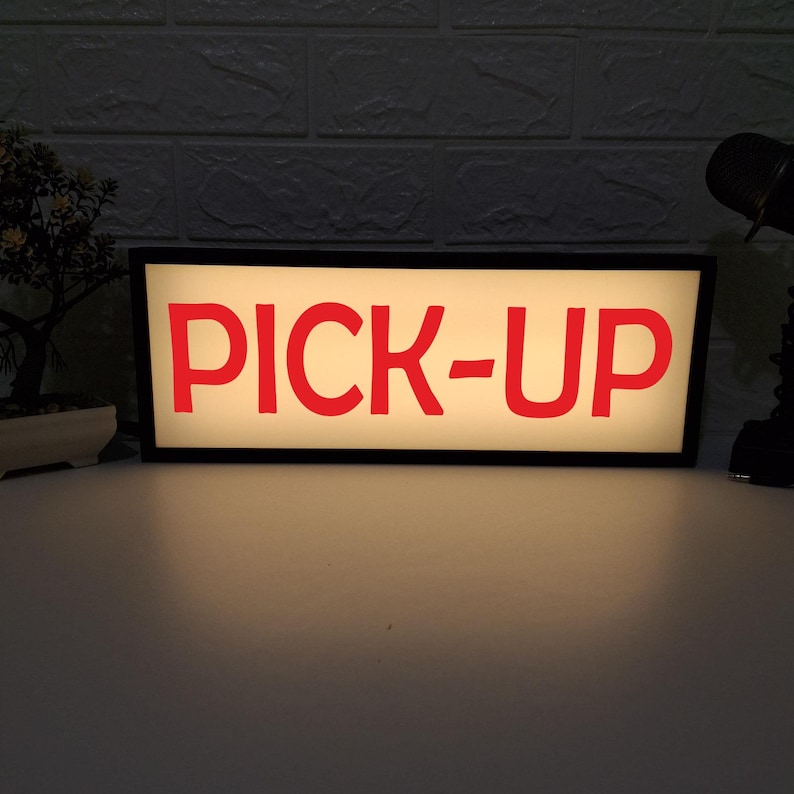 Order Here" & "pick Up" Light Box Sign - Self-service Restaurant ...