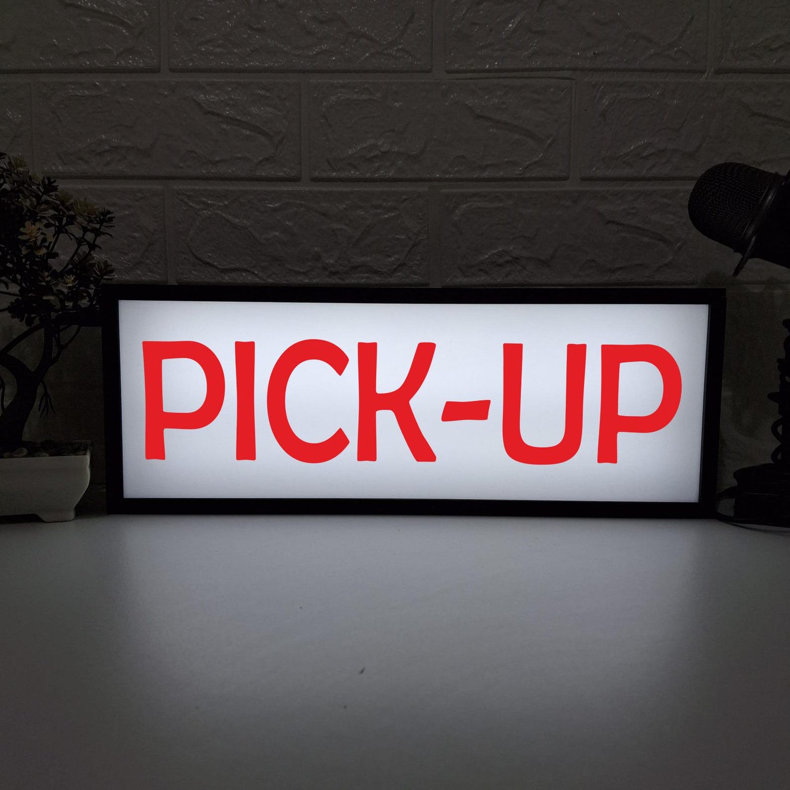 Order Here" & "pick Up" Light Box Sign - Self-service Restaurant ...