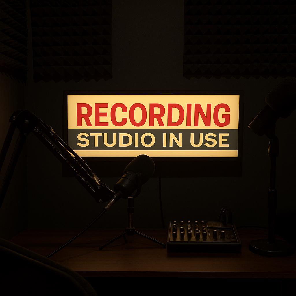 Recording Sign Retro Inspired Light - Recording Studio, Music Studio ...