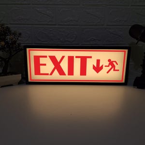 Led Exit Sign – Illuminated Exit Sign for Businesses, Office, Garage ...