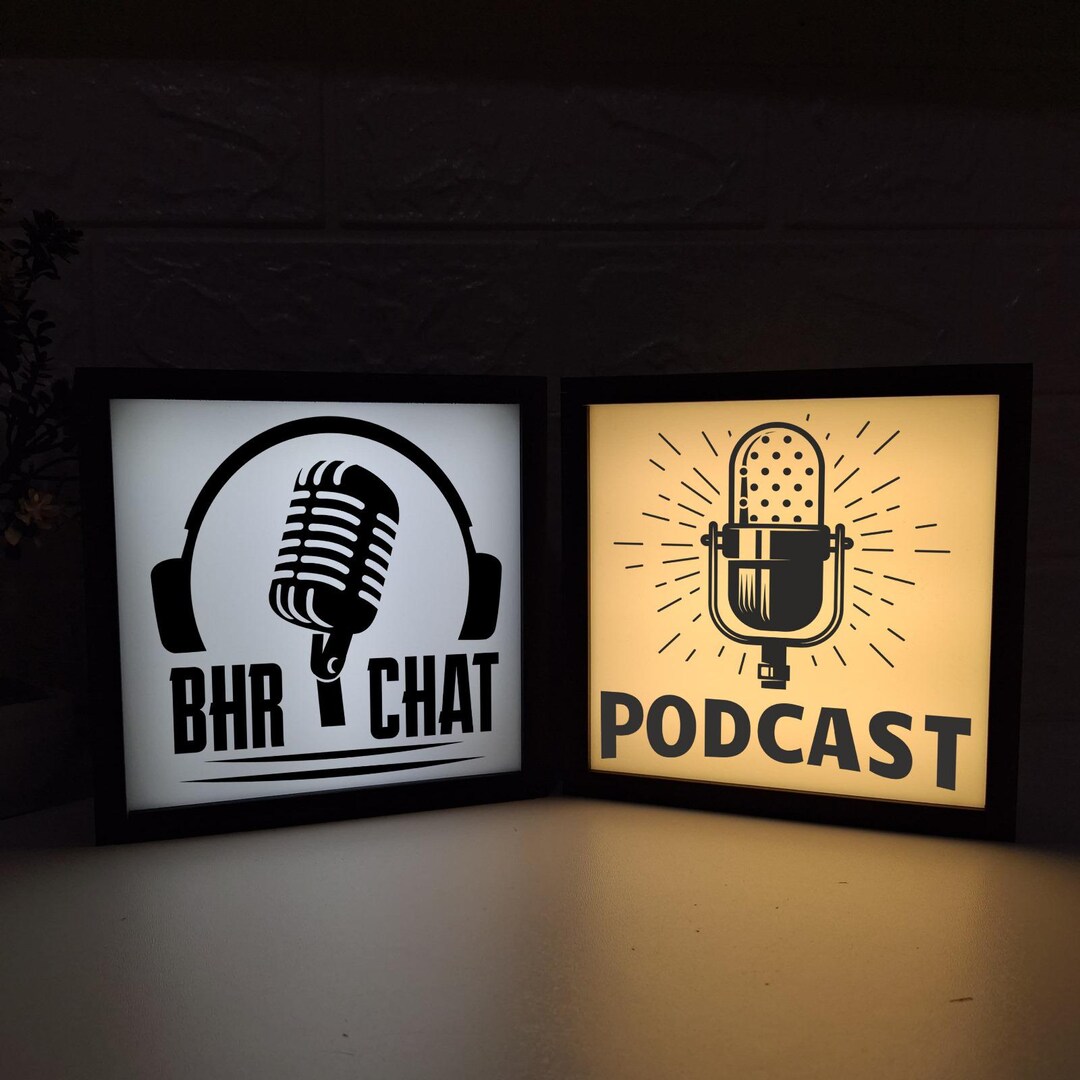 Custom LED Podcast Logo Sign - Personalized Streamer Light Box - Gamer ...