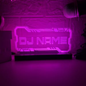 Custom DJ Name Sign, Personalized Dj Gift, Dj Logo Design, Dj Lights ...