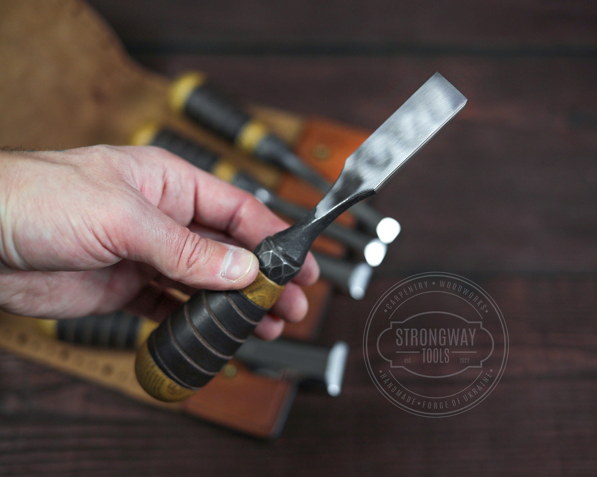 Set of Five Chisels in the Leather Bag - Etsy