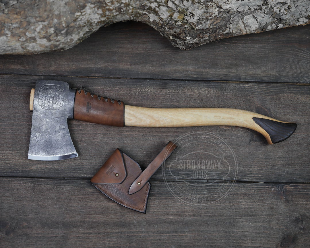 Hand Forged Bushcraft Axe With Knob | Hatchet | Hand Forged Bush Axe ...