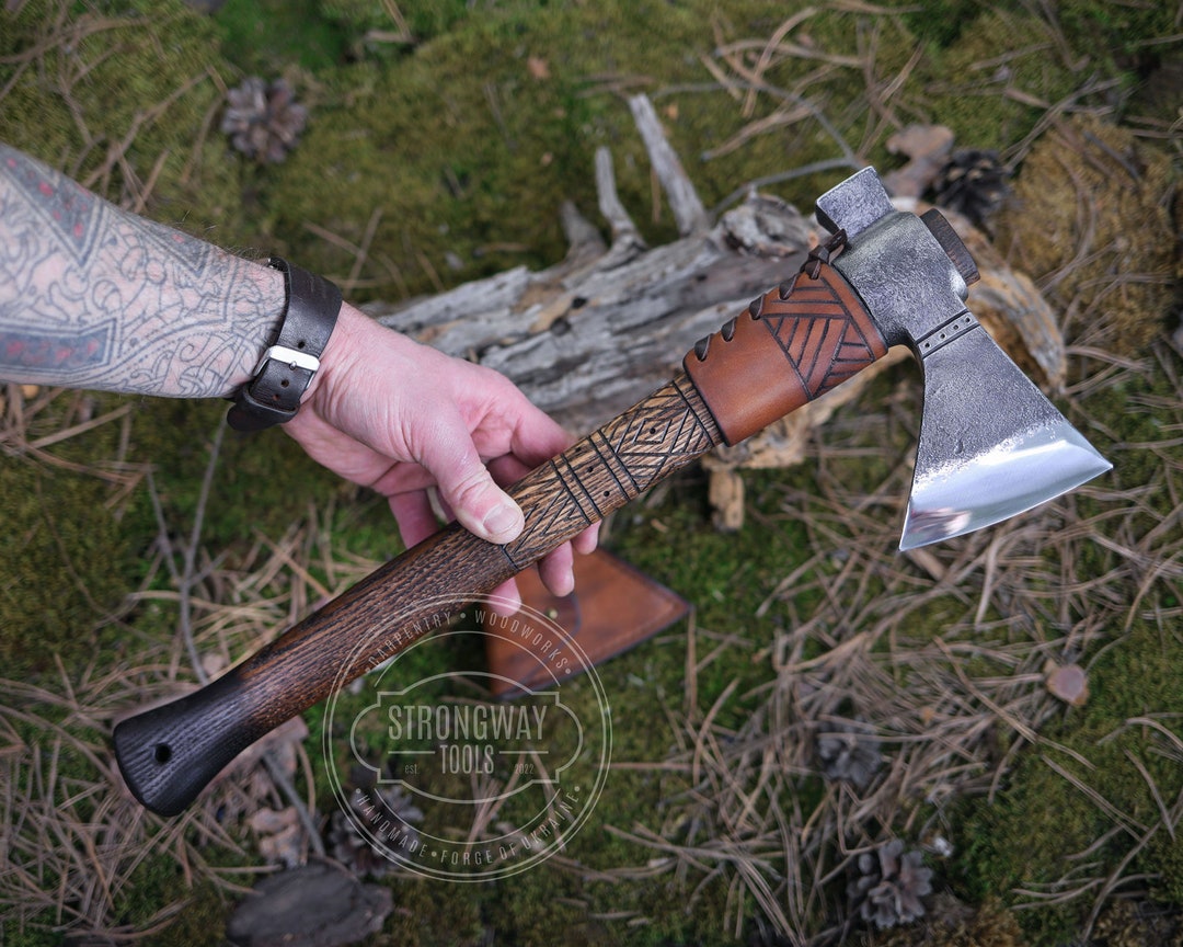 Small Tomahawk Axe Bushcraft Axe Forest Axe Hiking Axe - Etsy