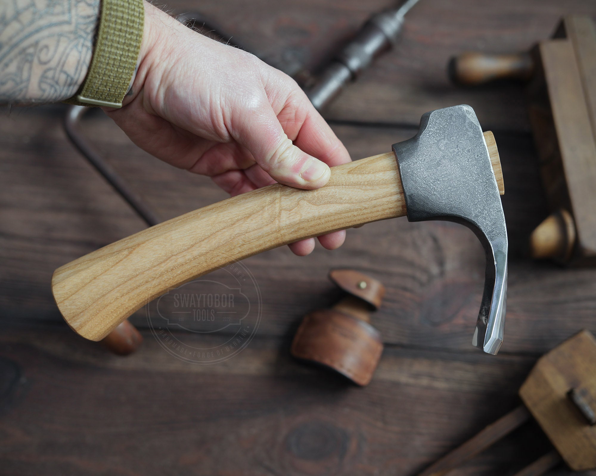 Hand Forged Carbon Steel Adze: Finnish Style Carpentry Tool - Etsy