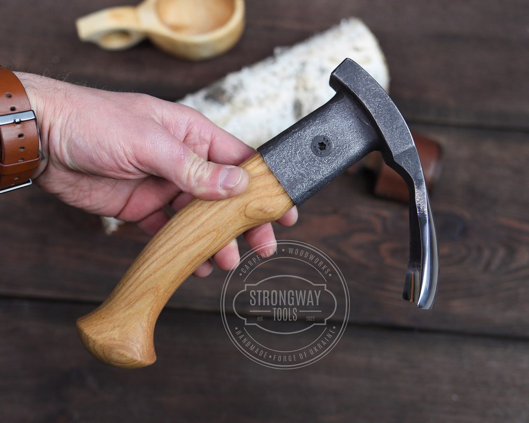 Adze With Metal Neck, Hand Forged Adze, Woodcarving Adze, Hardened ...