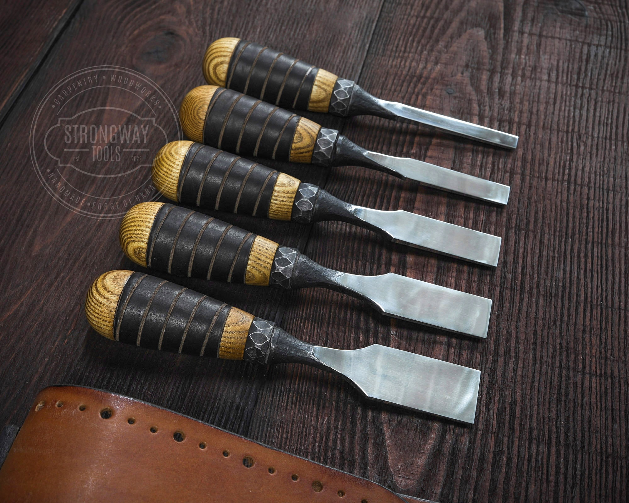 Set of Five Chisels in the Leather Bag - Etsy