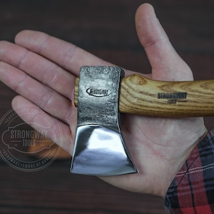 Micro Axe , Pocket Axe, Hand Forged Tools, Bushcraft Axe, Gift for Him ...