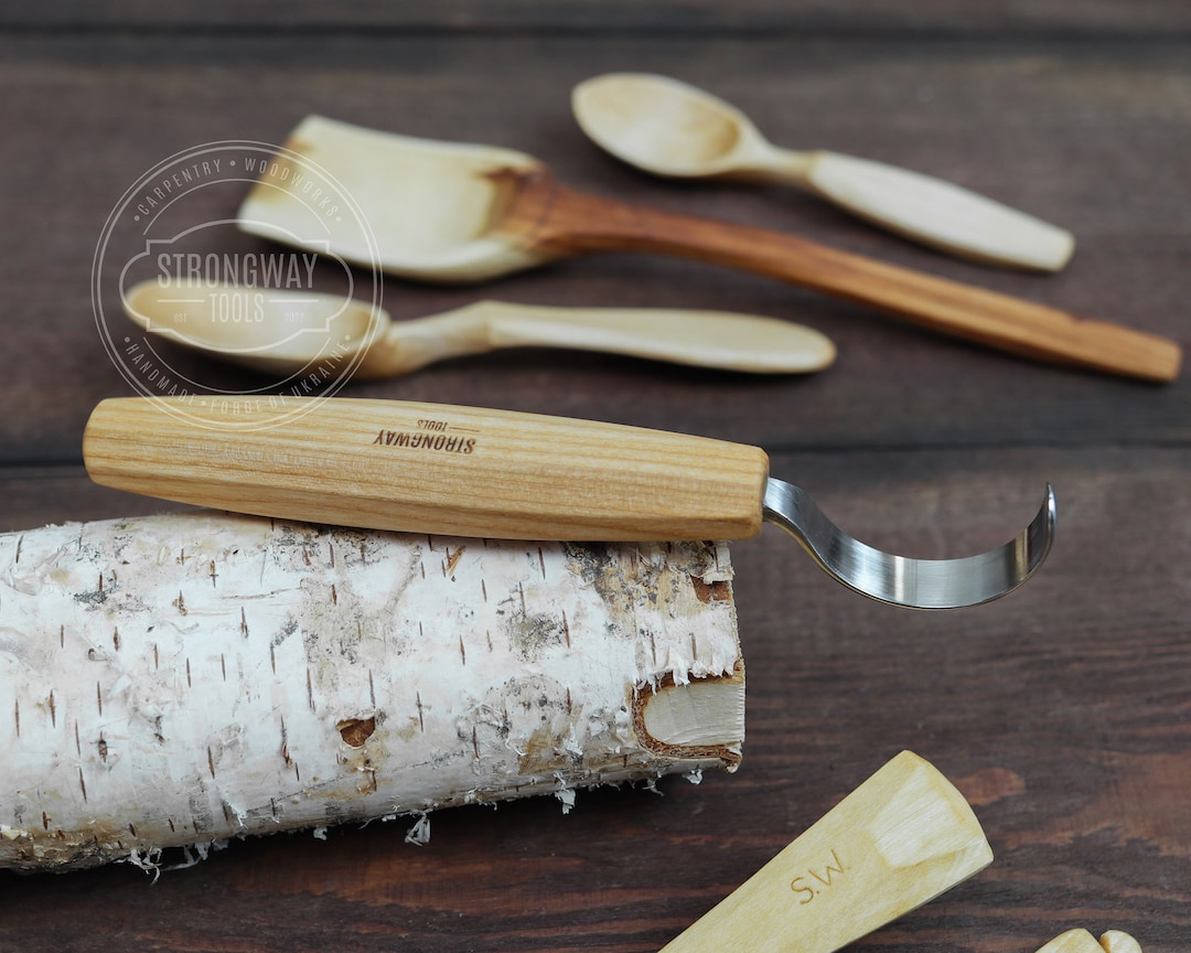 Spoon Carving Hook Knife, Hand Forged Spoon Knife, Wood Carving Tools ...