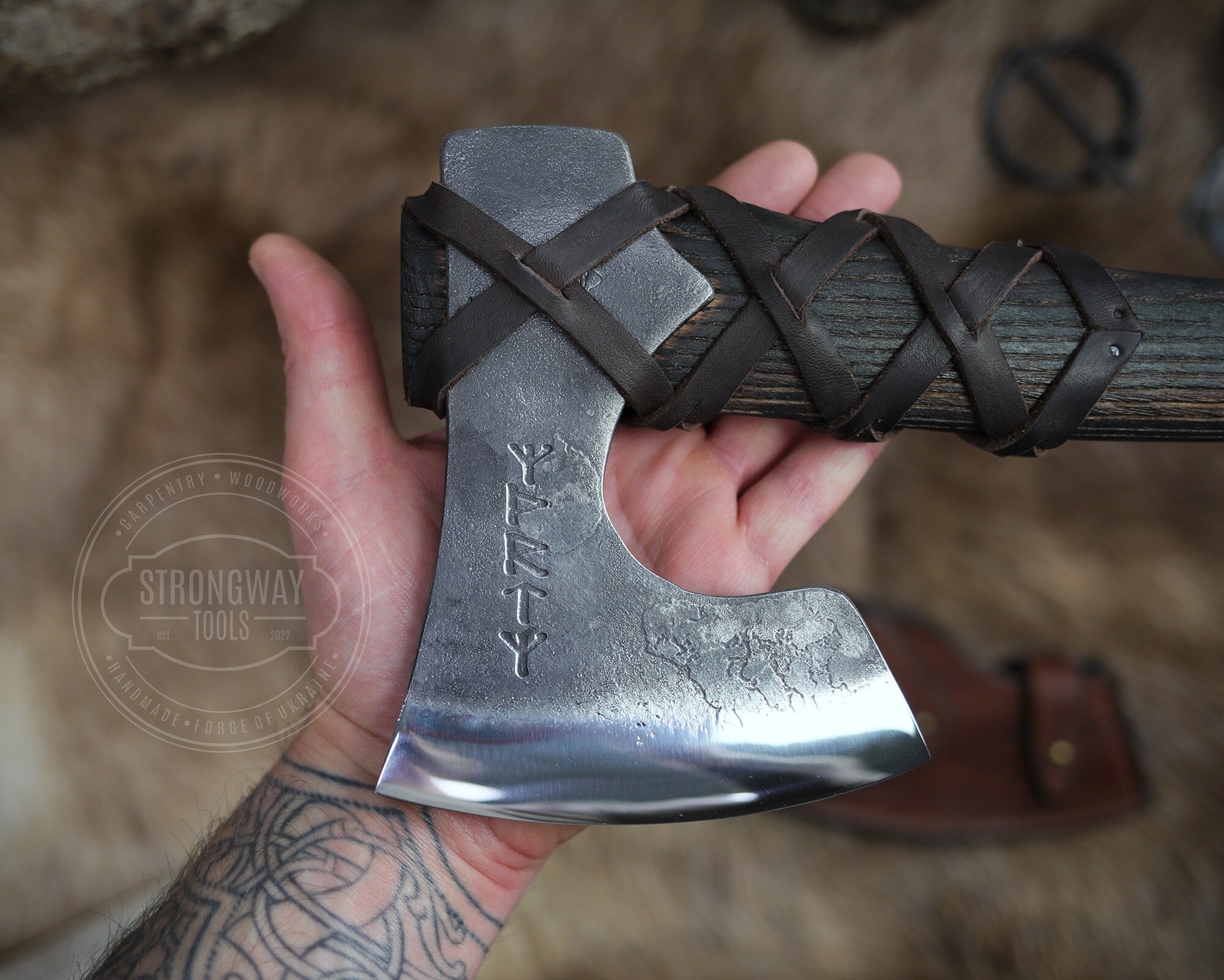 Hand Forged Carbon Steel Viking Axe: Custom Nordic Camping Axe - Etsy
