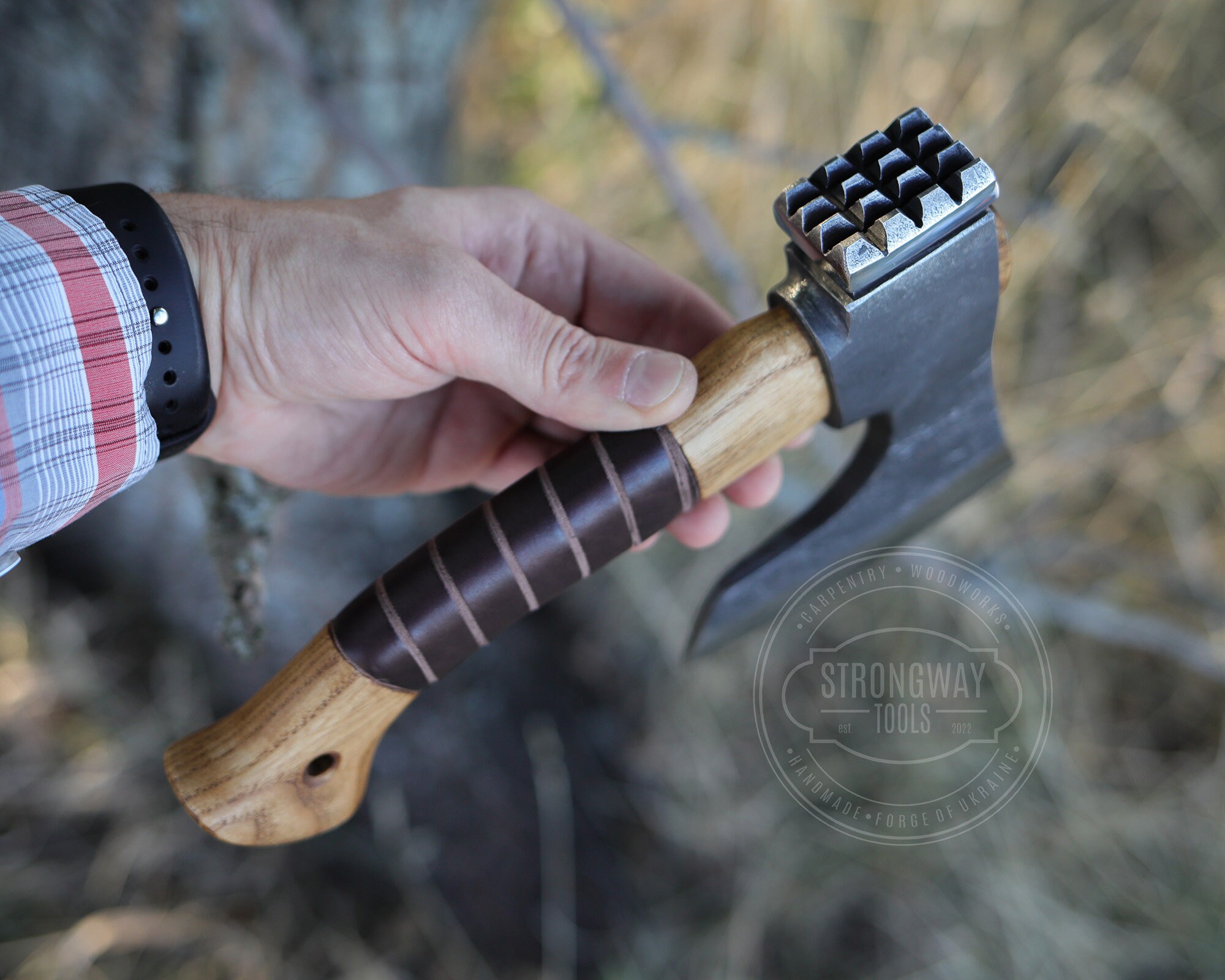 Hand Forged Meat Cleaver Axe: Butcher's Kitchen Tool, Ash Handle - Etsy