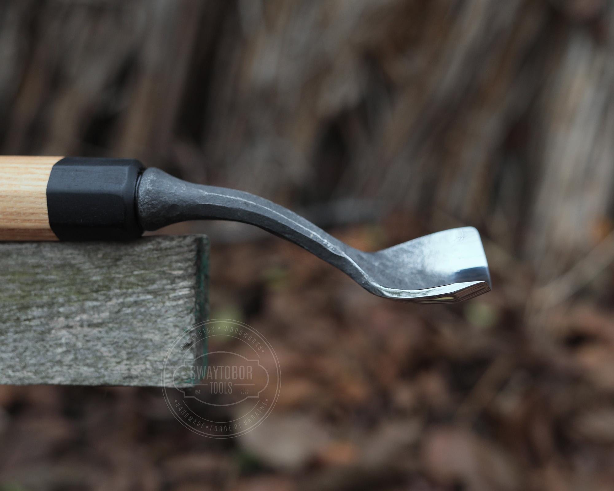 Hand Forged Bent Gouge: 52100 Steel Wood Carving Tool - Etsy