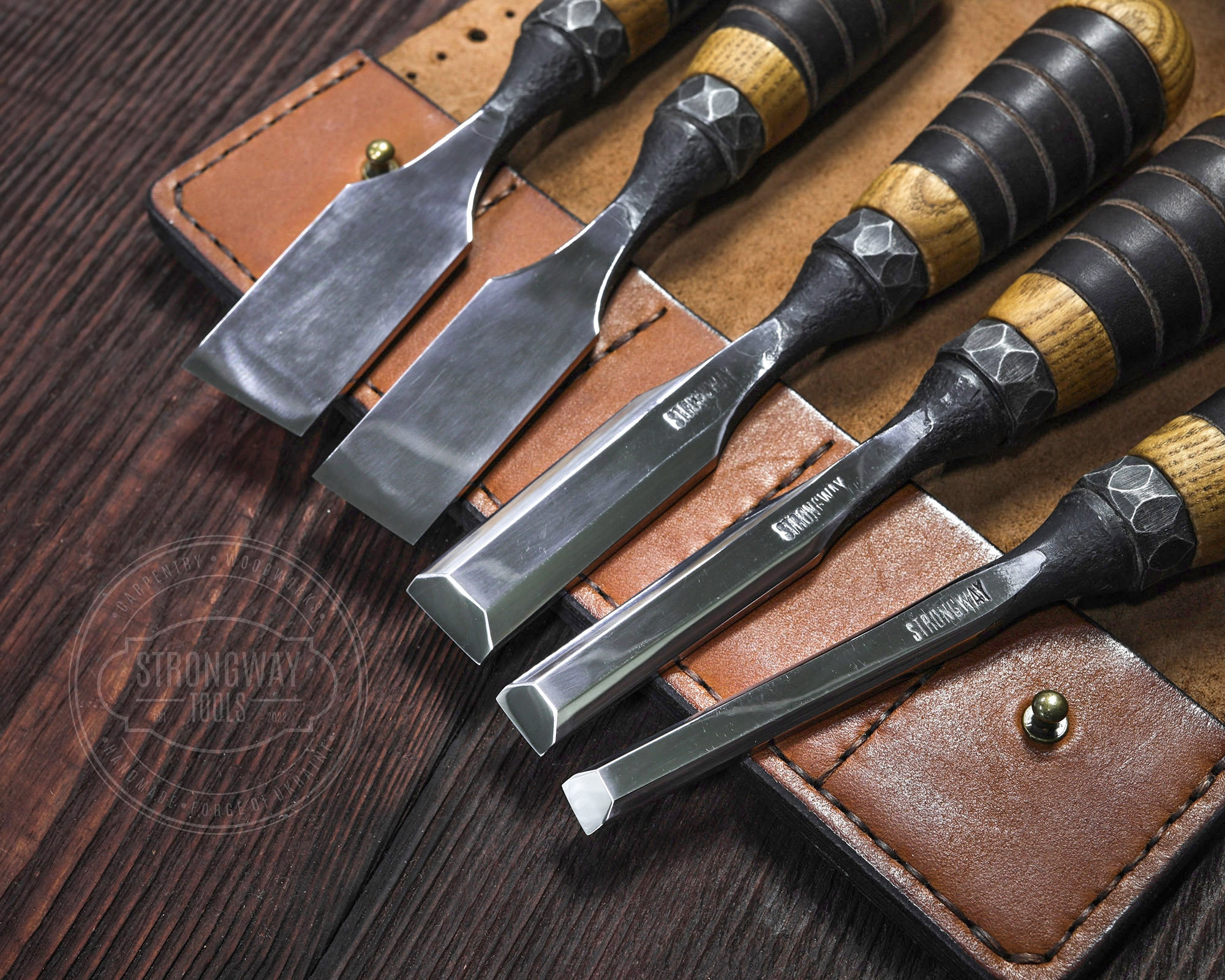 Set of Five Chisels in the Leather Bag - Etsy