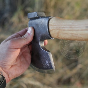 Hand Forged Finnish Forest Axe: 52100 Steel, Ash Handle, Leather Sheath ...