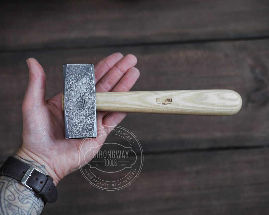 Hand Forged Hammer, Hardened Carbon Steel, Comfortable Handle, Balanced ...