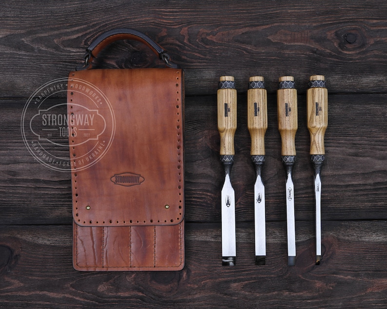 Kit of Straight Timber Chisel With Case, Professional Woodworking Kit ...