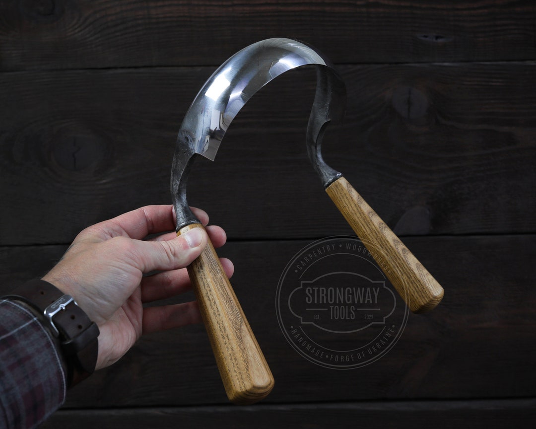 Carpenters Half-rounded Drawknife, Spoon Cutter Knife for Two-handed ...