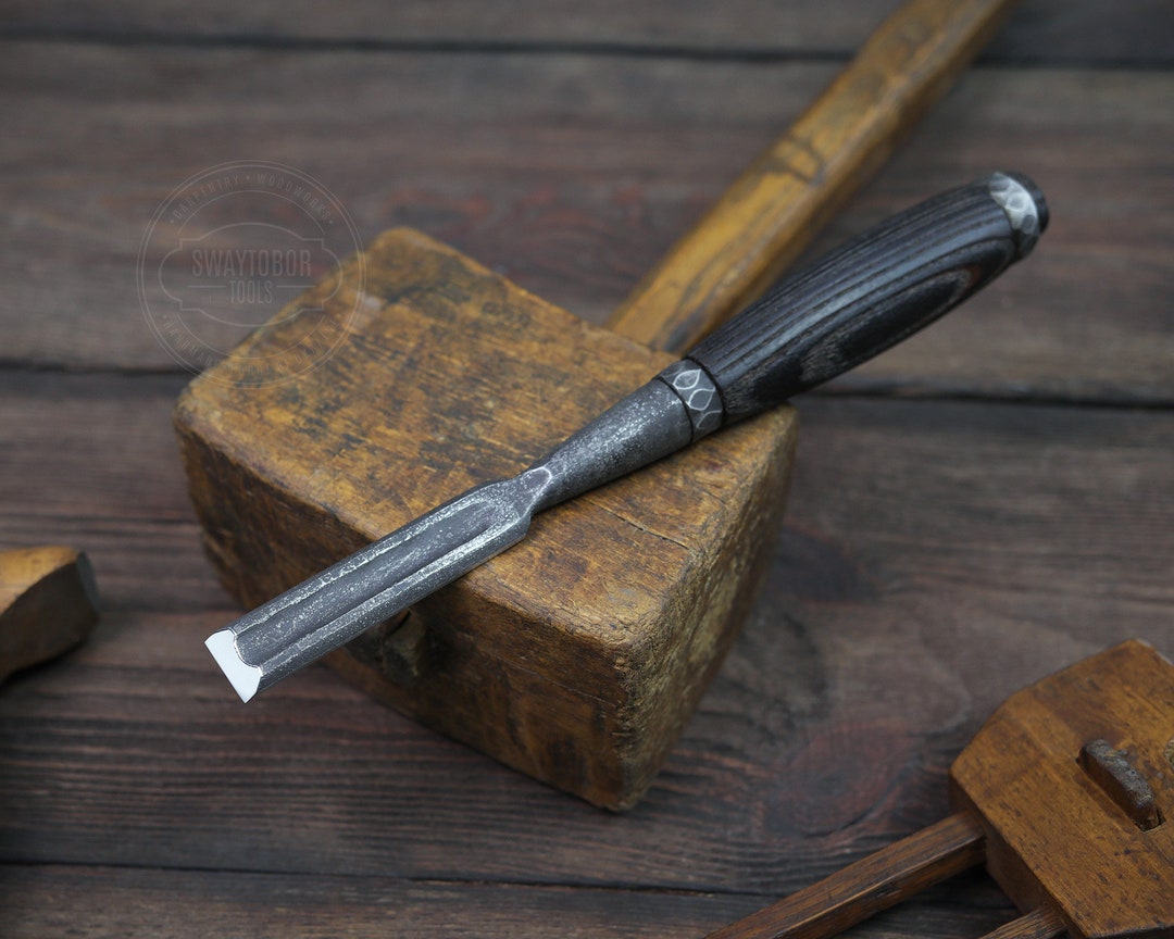 Hand Forged Small Timber Framing Chisel | Carpenters Slick Chisel | Straight Chisel | Hand ...