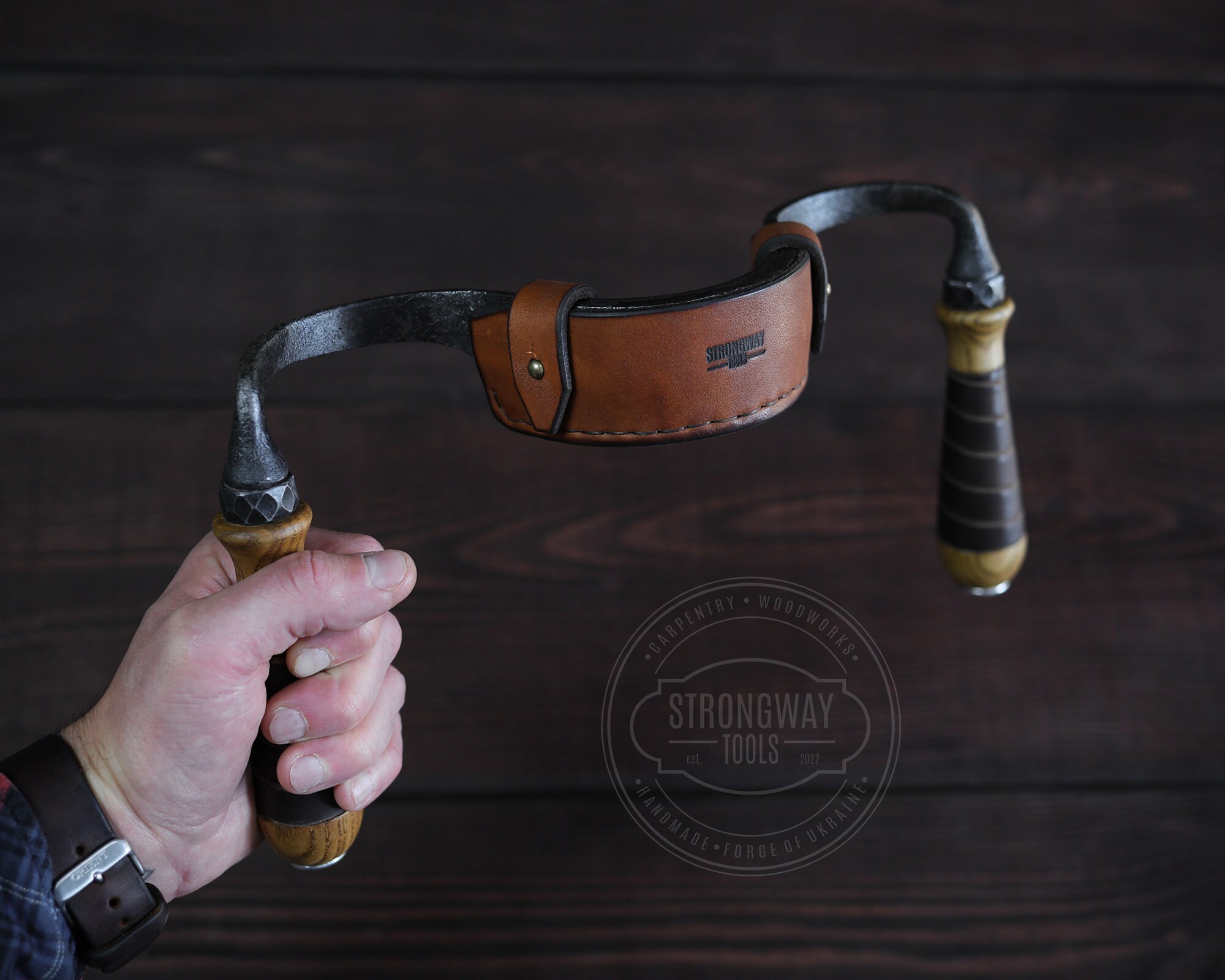 Carpenters Half-rounded Drawknife,hand Forged Scraper Pulling Blade ...