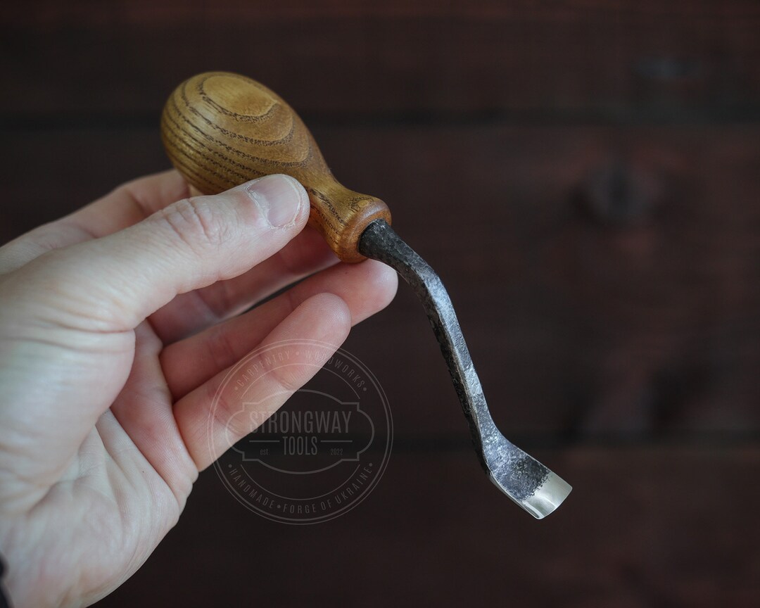 Medium Hooked Dogleg Gouge, Wood Carving Gouge, Bent Gouges Woodcarving ...