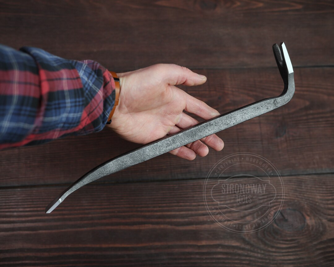 Crowbar With Nail Puller, Wrecking Bar, Nail Puller, Pry Bar - Etsy