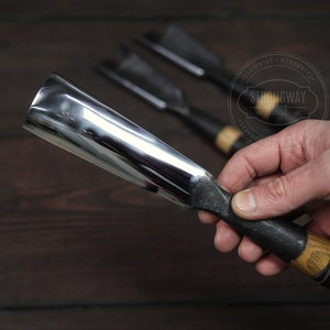Set Timber Framing Rounded Chisels, Set of Three Timber Chisels ...