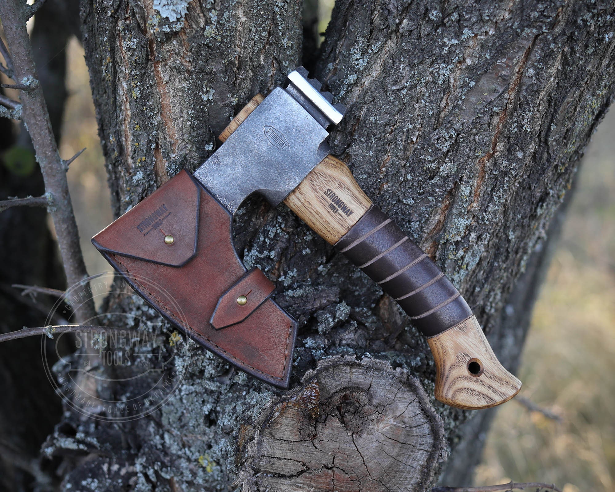Hand Forged Meat Cleaver Axe: Butcher's Kitchen Tool, Ash Handle - Etsy