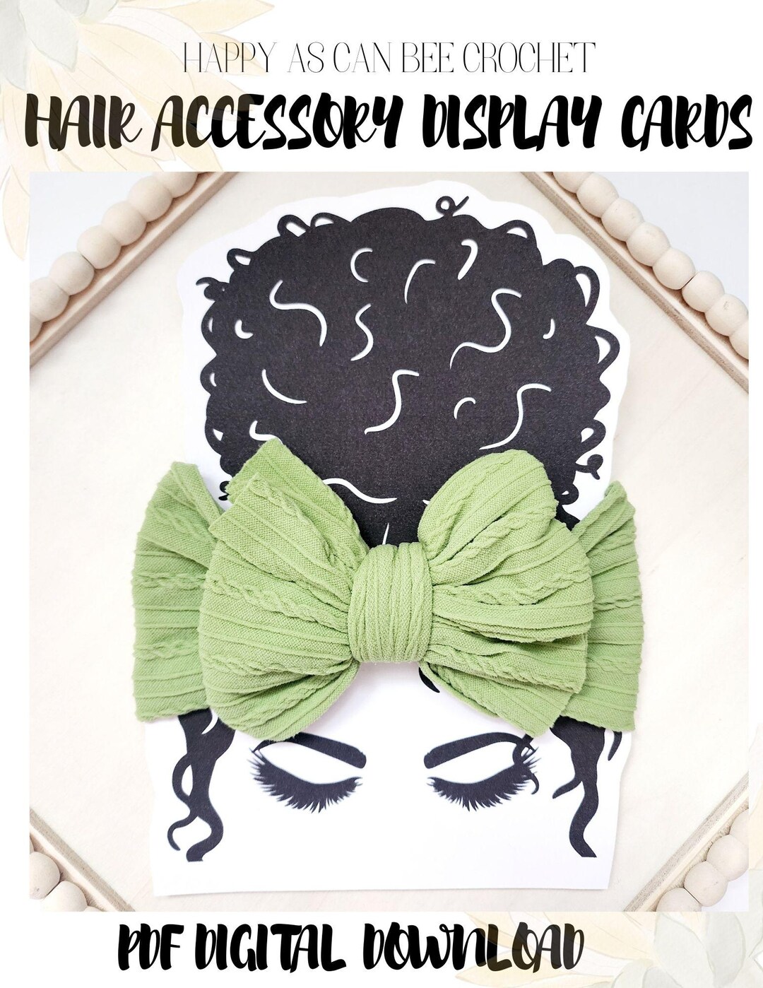 DIGITAL Download-printable Headband Display Template-display Card-hair ...
