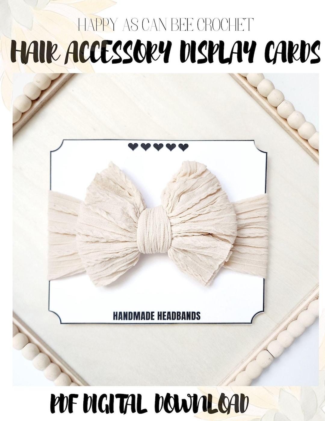 DIGITAL Download-printable Headband Display Template-display Card ...