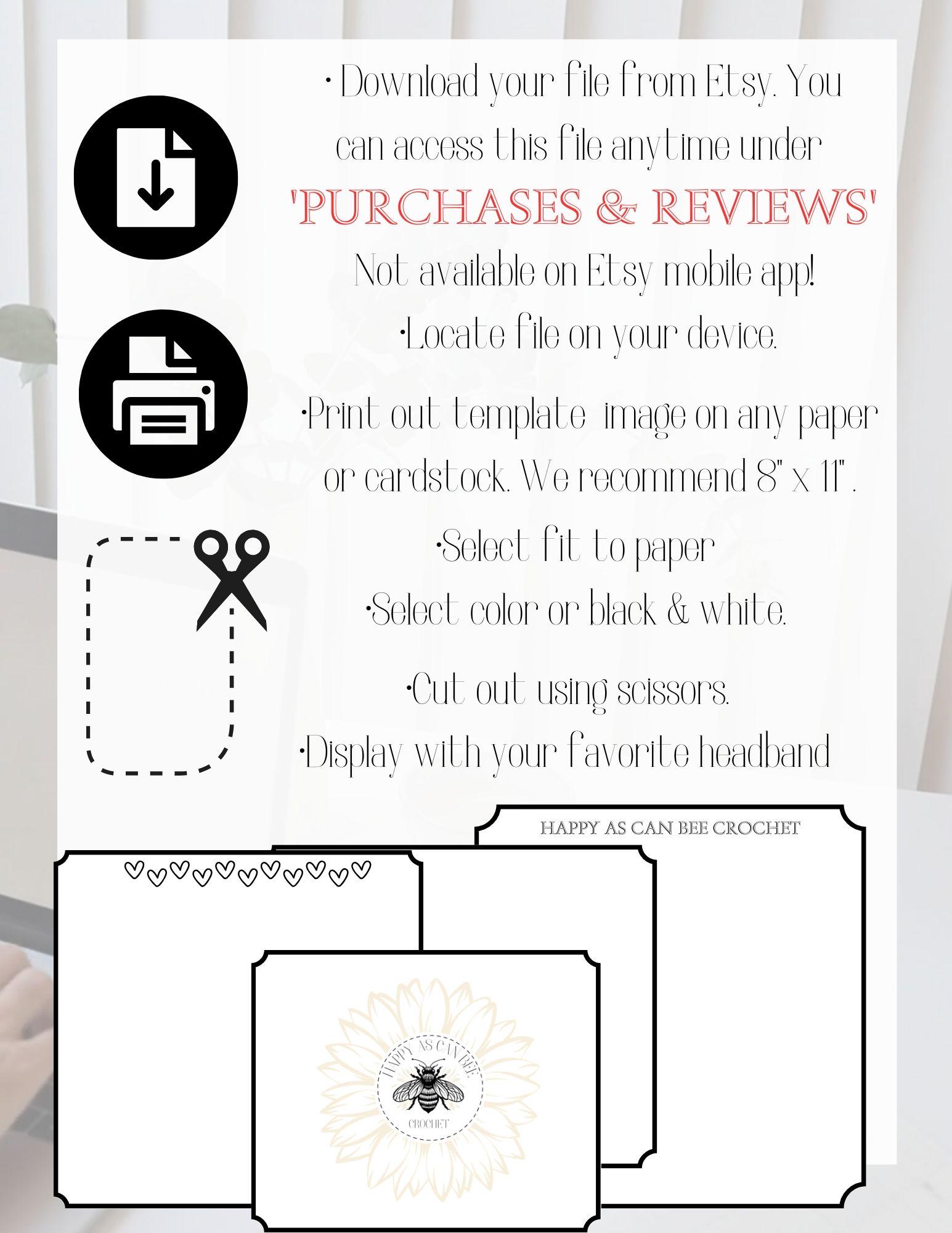DIGITAL Download-printable Headband Display Template-display Card ...