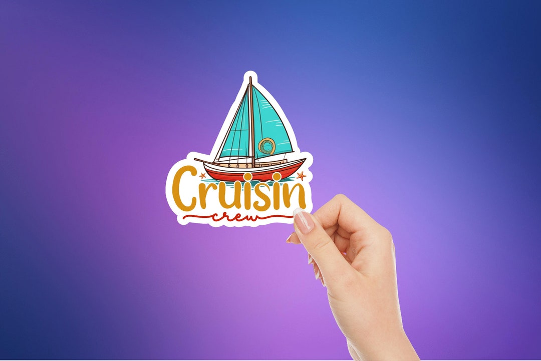 Cruisin' Crew Sticker: Waterproof Vinyl Vacation Decal - Etsy UK