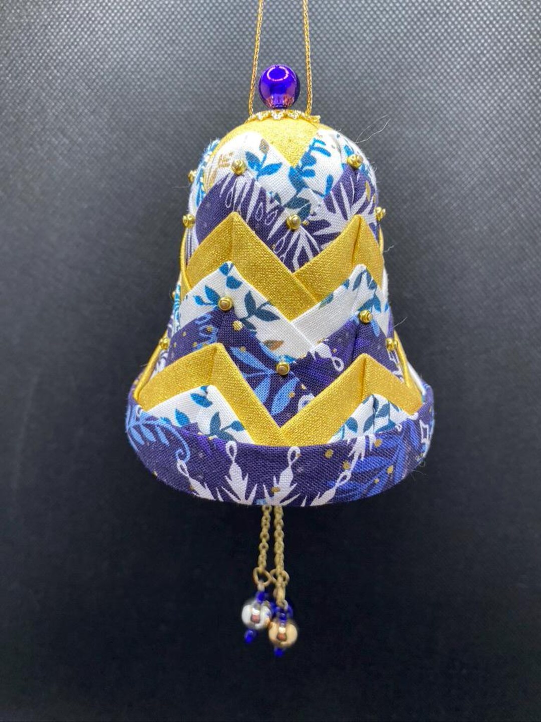 Handmade Fabric Christmas Bell Ornament - Etsy