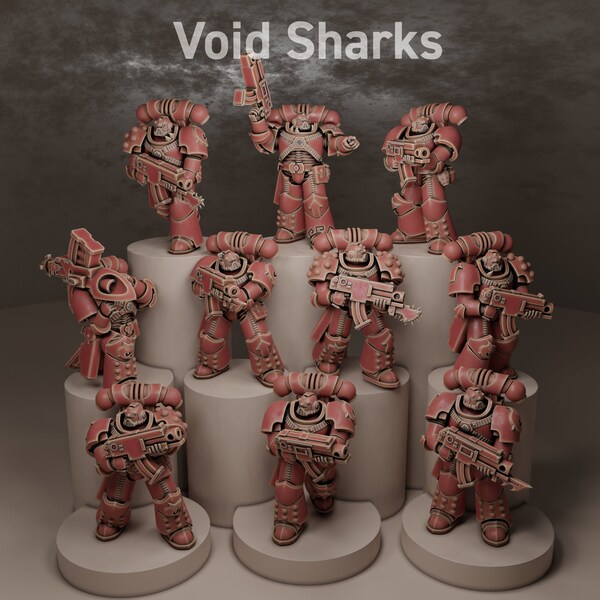 Space Trooper Heads Female B Conversion Bits X 10 - Etsy