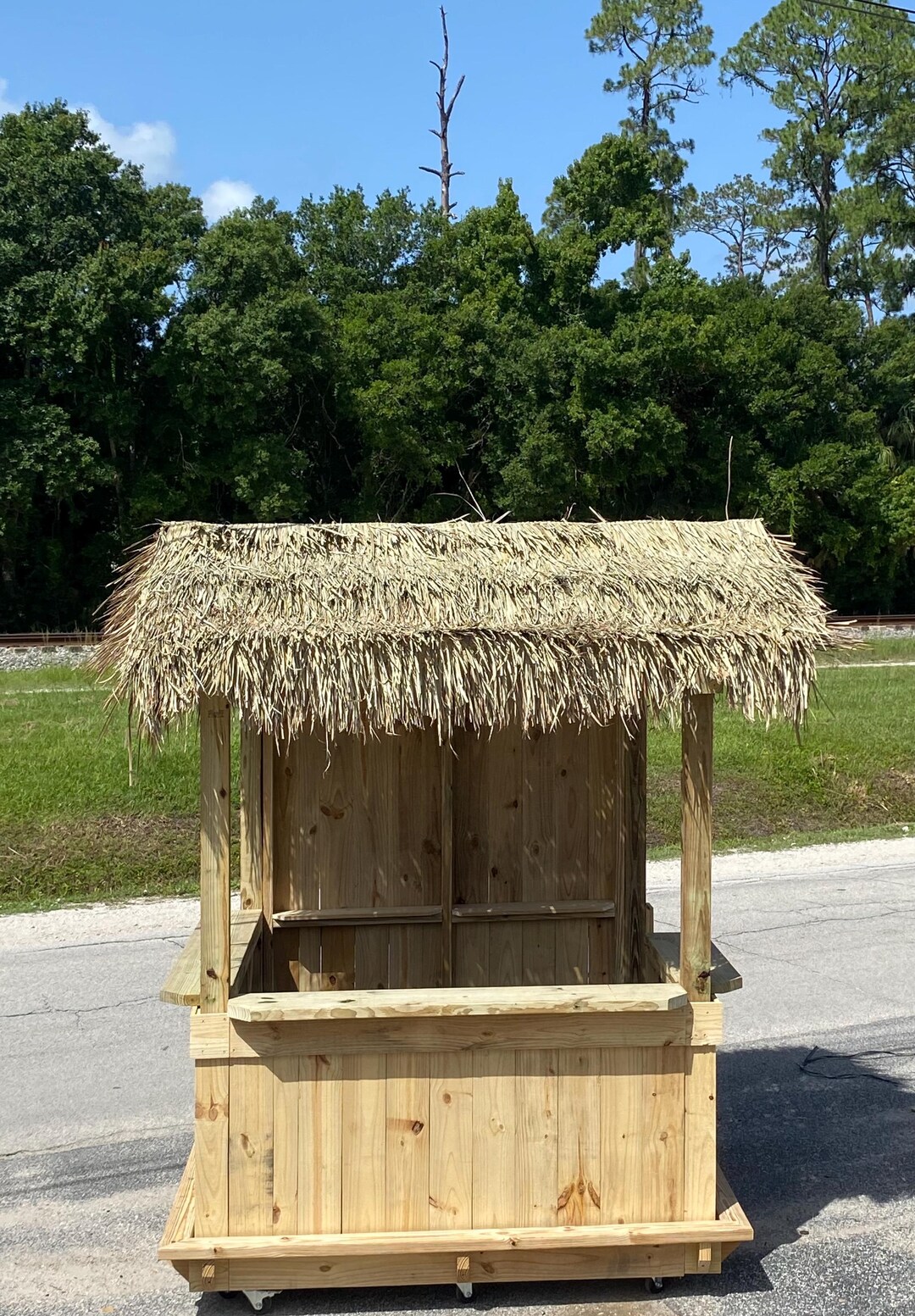 Custom Outdoor Tiki Roof Bar Message Us to Order ON WHEELS - Etsy