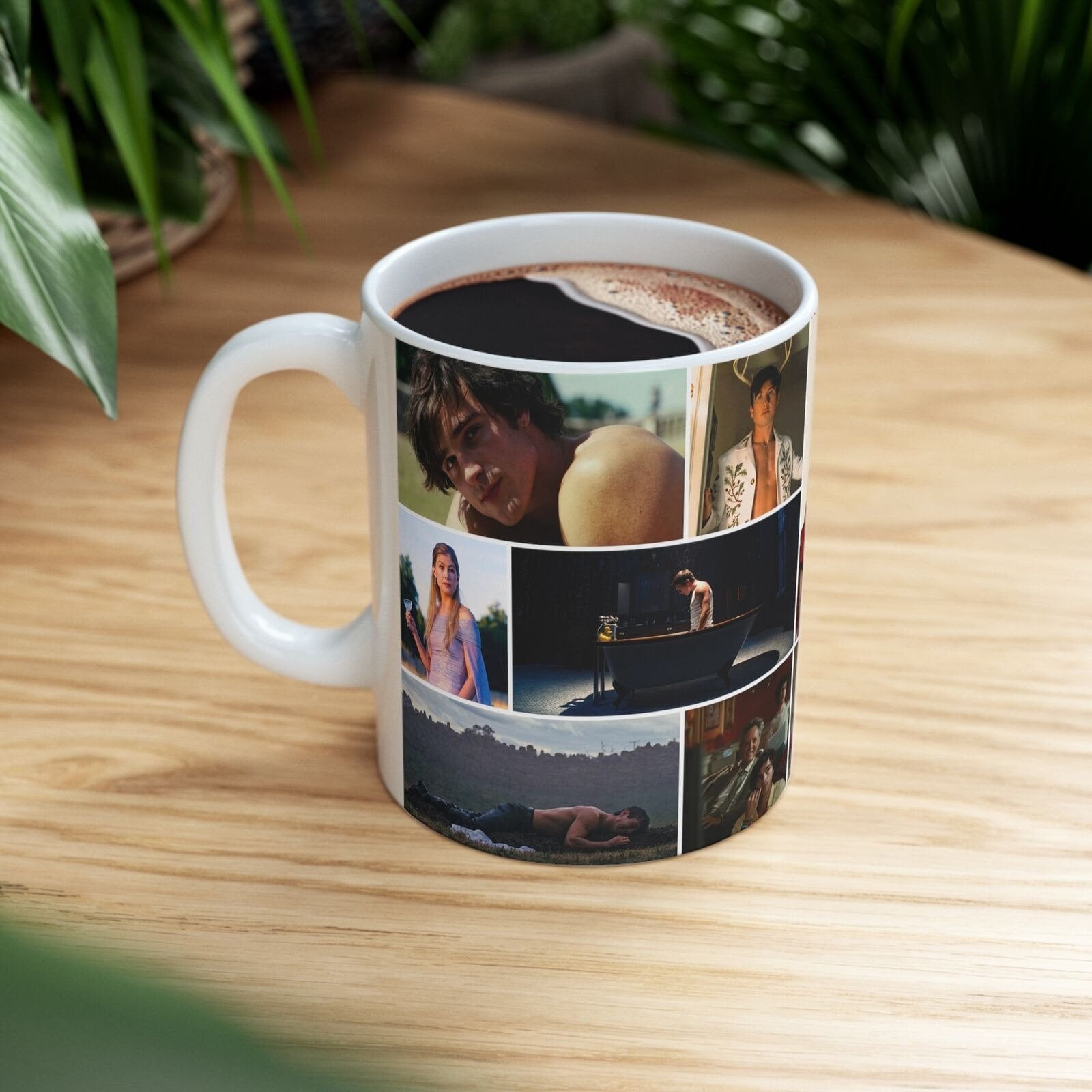 Saltburn Ceramic Mug 11oz Barry Keoghan, Jacob Elordi, Rosamund Pike ...