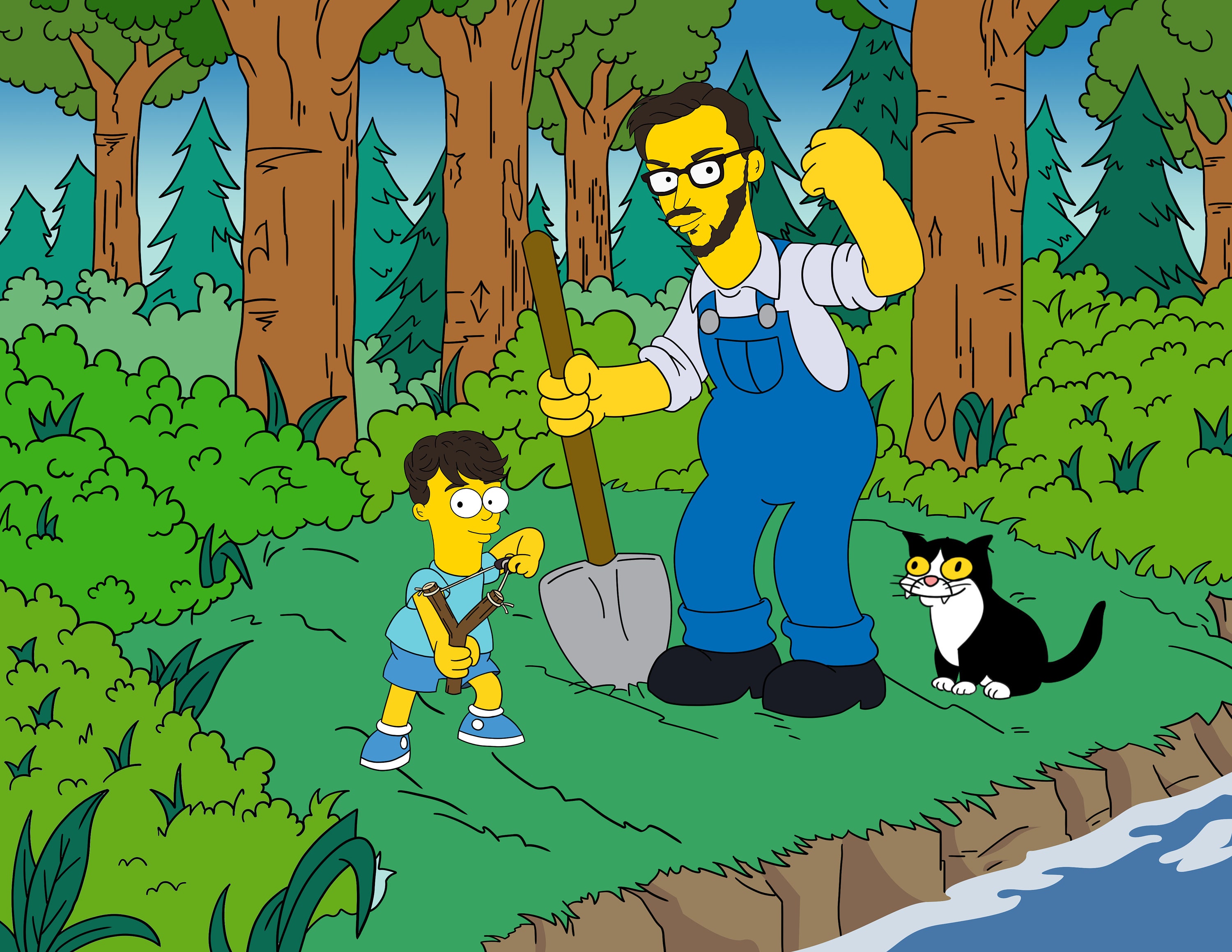 Father Day Simpsons Portrait Cartoon Portrait Couple Gift - Etsy