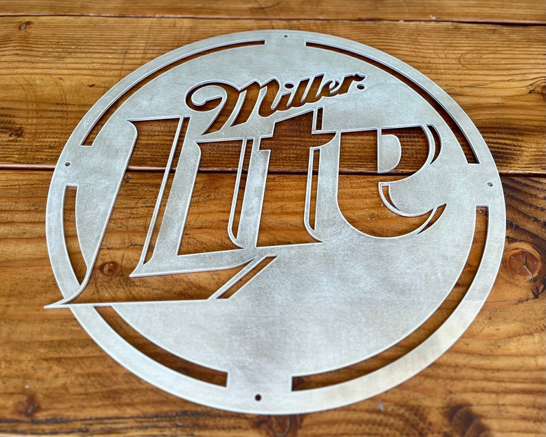 Descarga DXF del letrero de pared colgante Cool Miller Lite - Etsy México