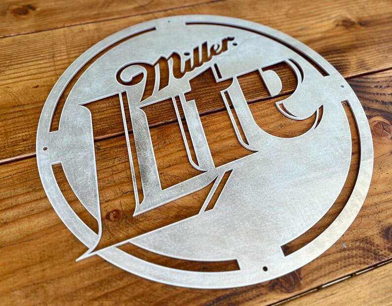 Descarga DXF del letrero de pared colgante Cool Miller Lite - Etsy México